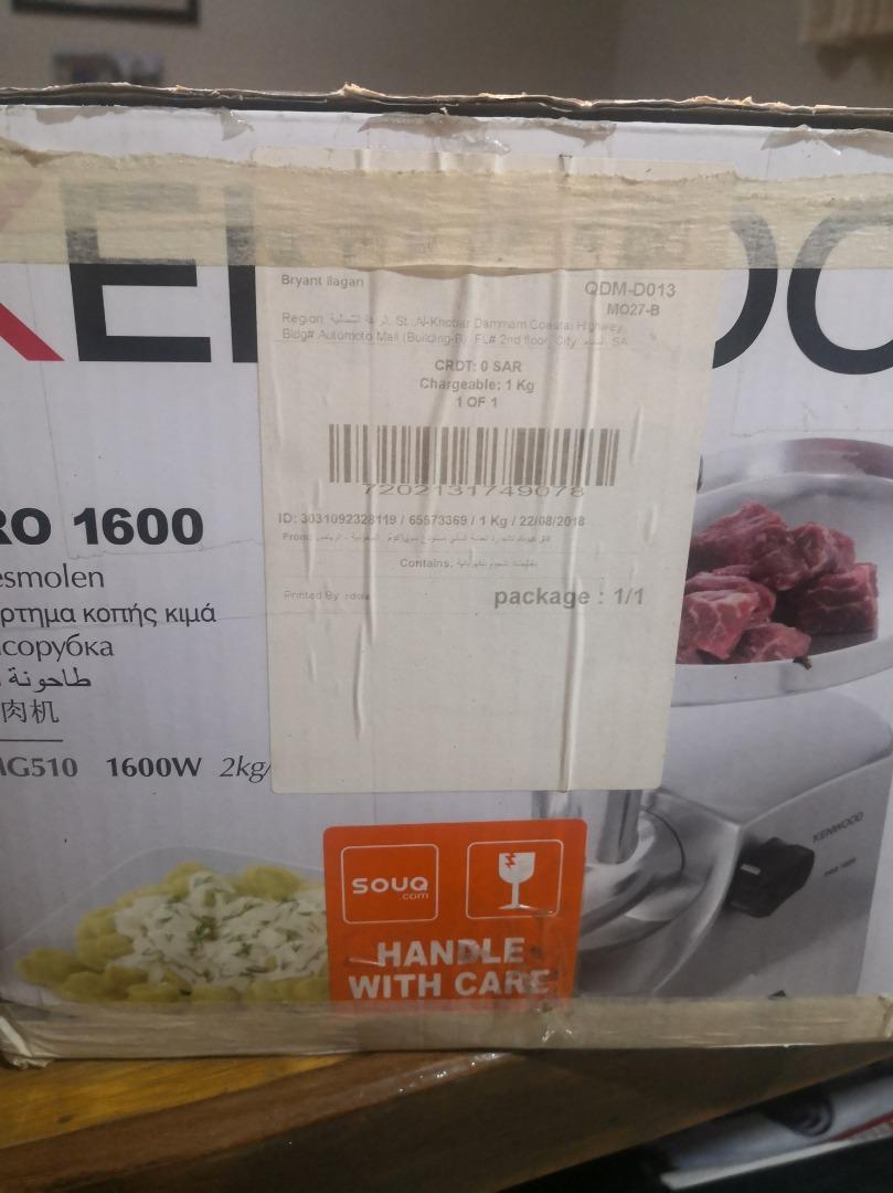 Meat Grinder KENWOOD PRO1600 MG510, Furniture & Home Living, Kitchenware & Tableware, Cookware ...