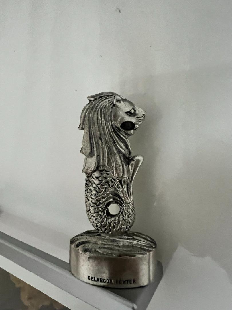 MerLion Selangor Pewter Paperweight Singapore/Figurine, Luxury ...