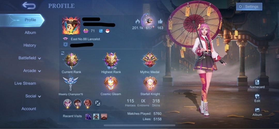 *HIGH MMR* mobile legends / mlbb / ml / account / acc / brody collector ...