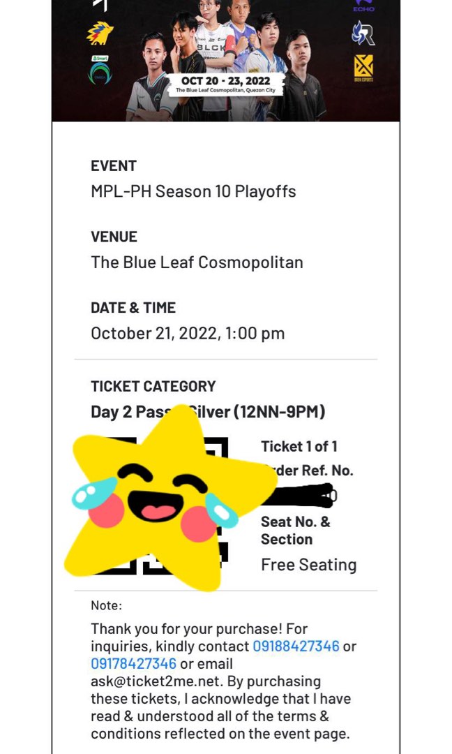 MPL PH Season 10 Playoffs Day 2 Pass Silver, Tickets & Vouchers, Event Tickets on Carousell