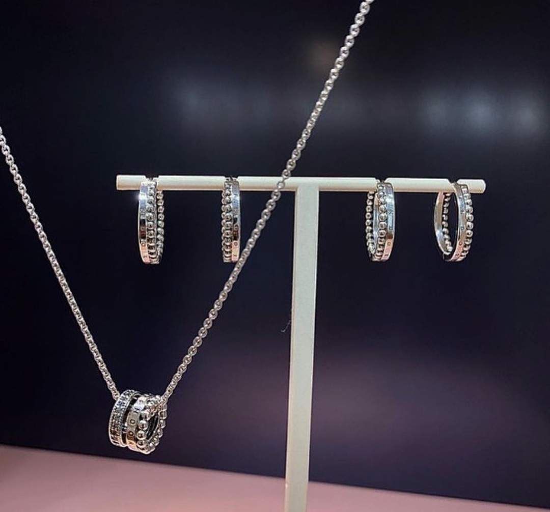 ⭐NEW COLLECTION PANDORA SIGNATURE LOGO PAVE BEADS NECKLACE --1800/ PAVE ...