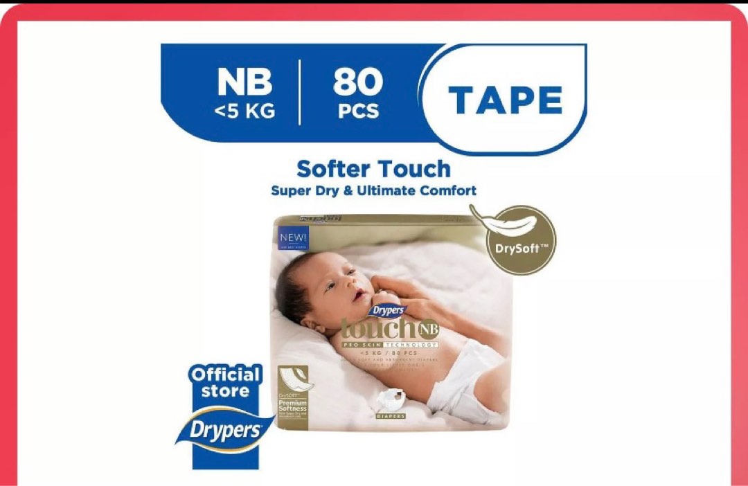 New Drypers Touch NB, Babies & Kids, Bathing & Changing, Diapers & Baby ...
