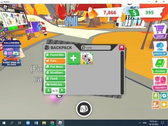 Nfr cow|adopt me virtual pet, Video Gaming, Gaming Accessories, In-Game ...