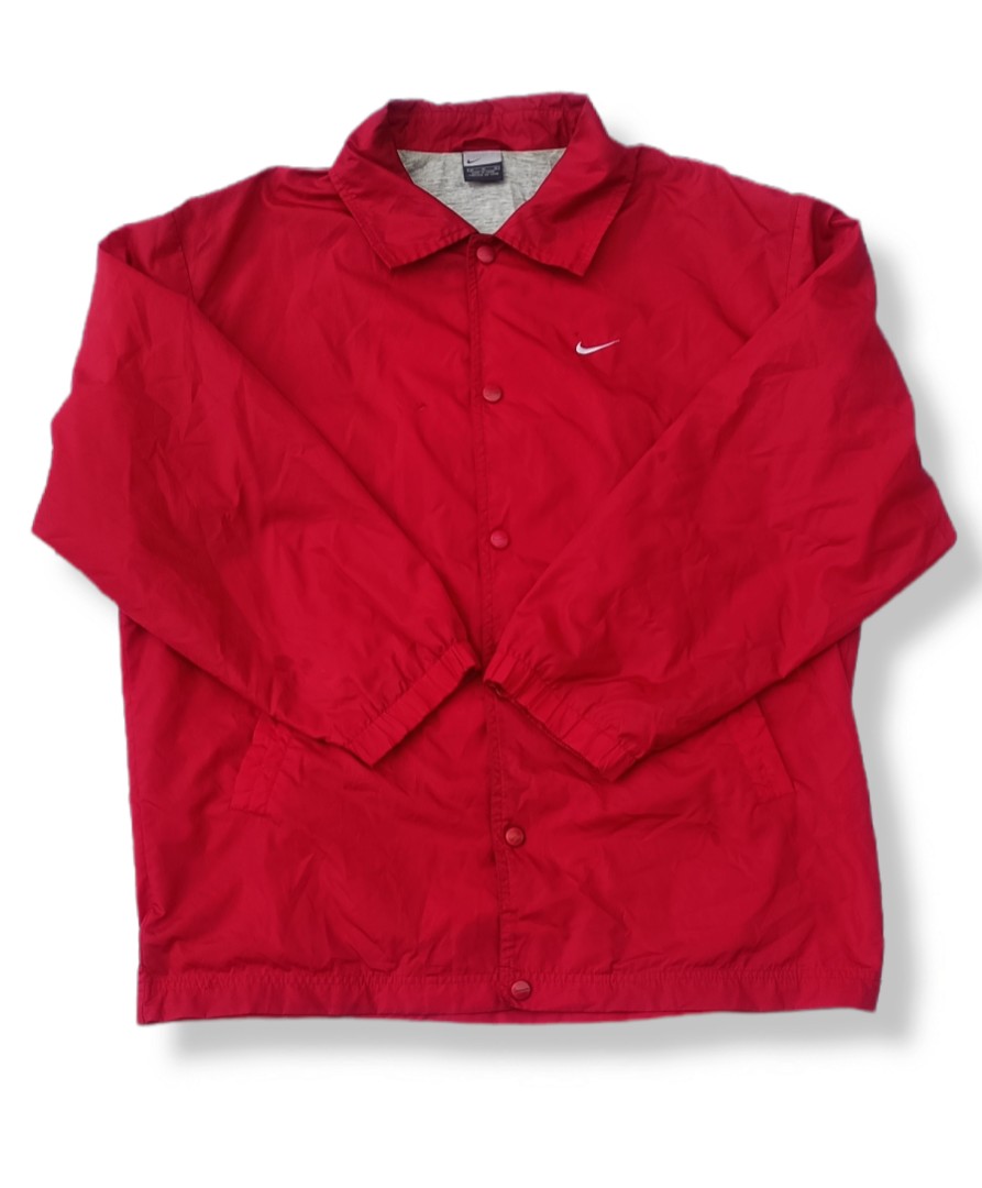 Nike Coach Jacket Red, Men's Fashion, Coats, Jackets and Outerwear on ...