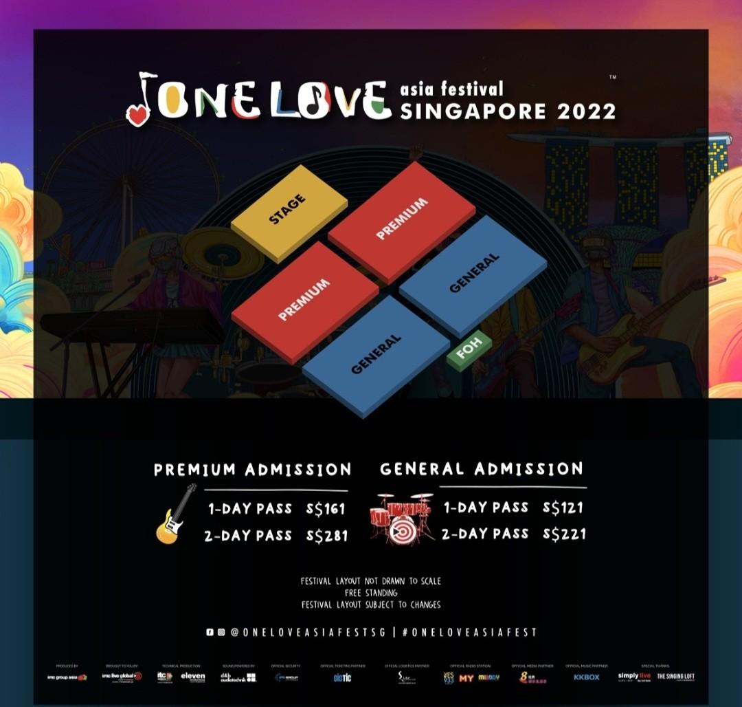 One Love Ticket Asia Festival Singapore 2022, Tickets & Vouchers, Event ...