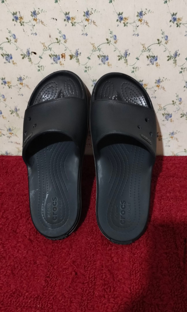 Original Crocs Iconic Slides, Men's Fashion, Footwear, Slippers & Slides on Carousell
