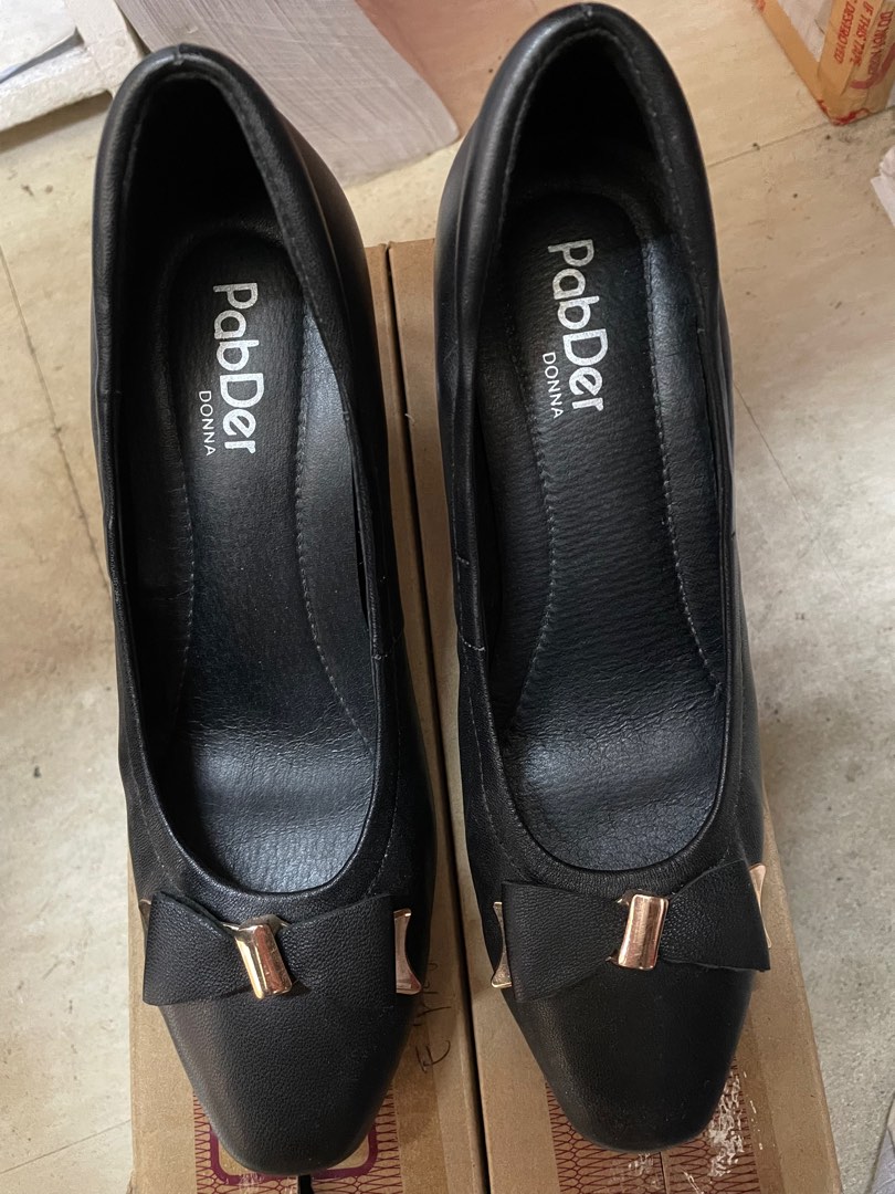 Pabder Black Shoes, Women's Fashion, Footwear, Heels on Carousell