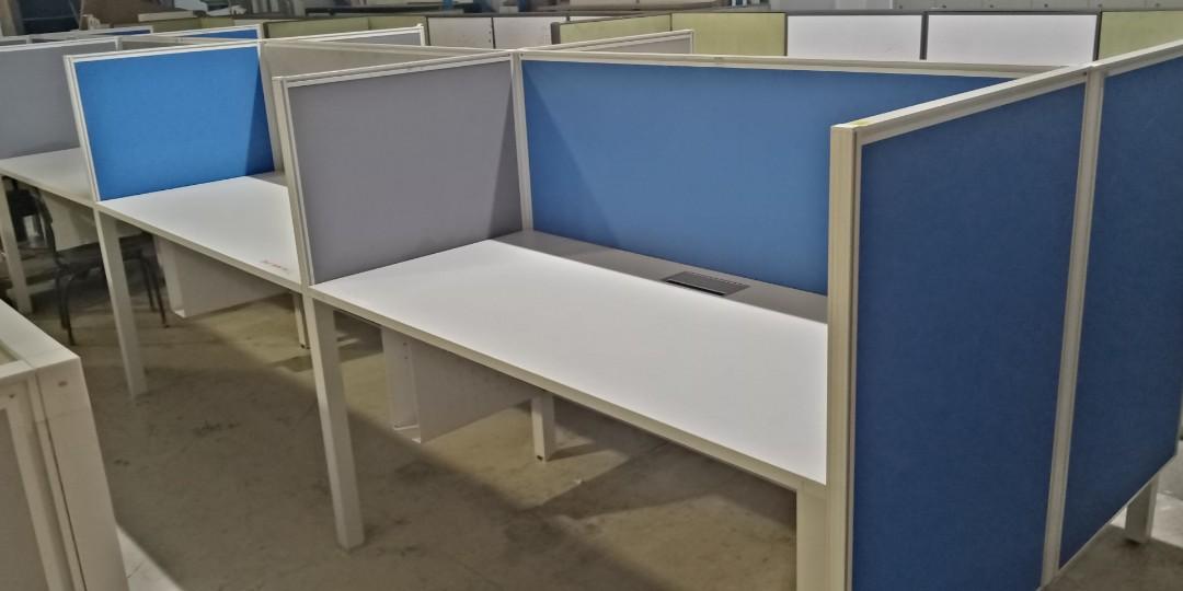 PARTITION PANEL SET 4 WORKSTATION BACK TO BACK, Furniture & Home Living ...