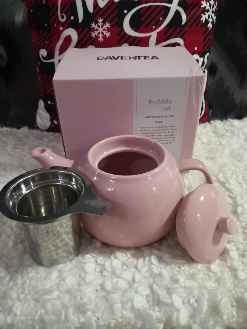 Pink Bubble Teapot with Stainless Steel Infuser by David's Tea Canada ...