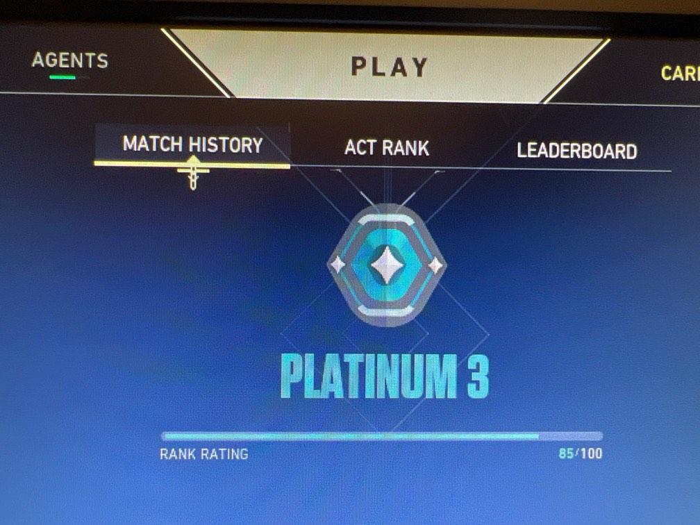 Platinum 3 Ranked Currently ALL AGENTS UNLOCKED Valorant Smurf Account ...