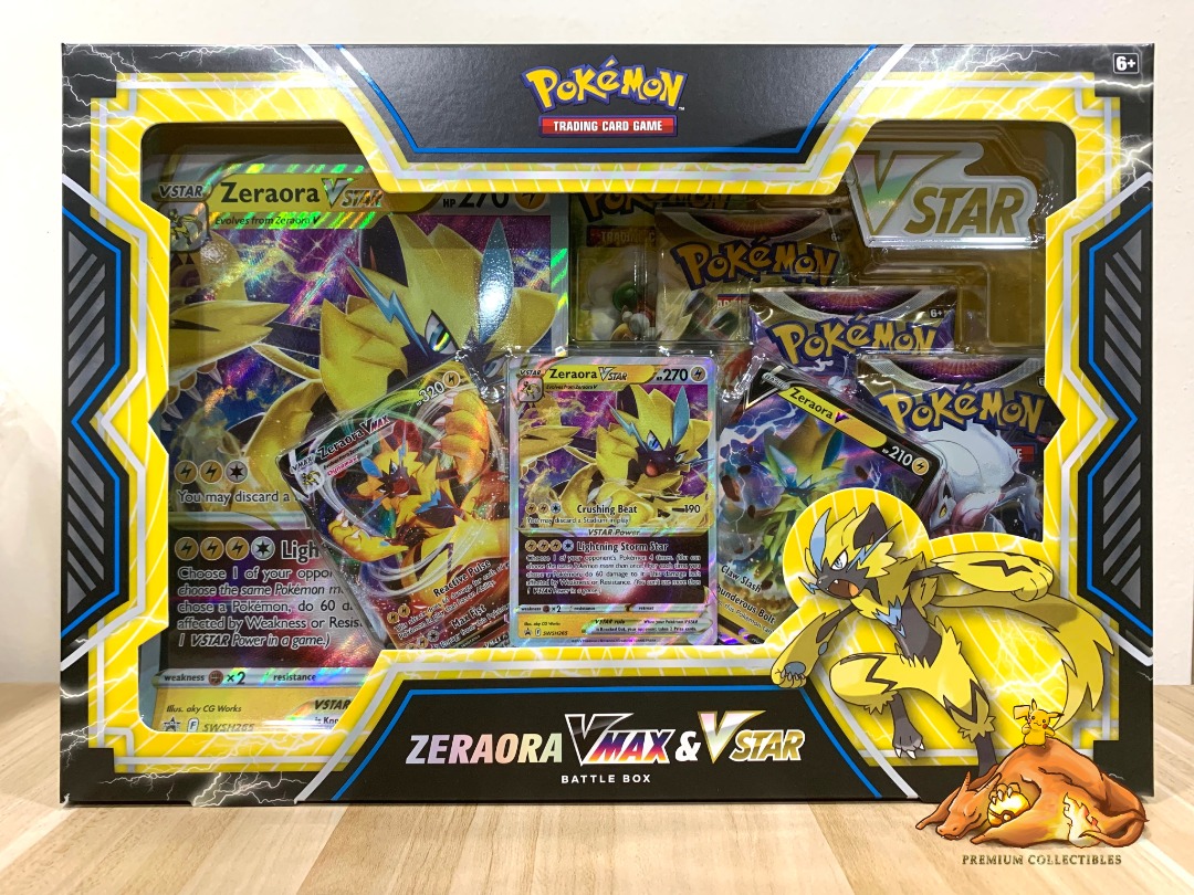 Pokemon TCG Zeraora VMax & VStar Battle Box, Hobbies & Toys, Toys ...