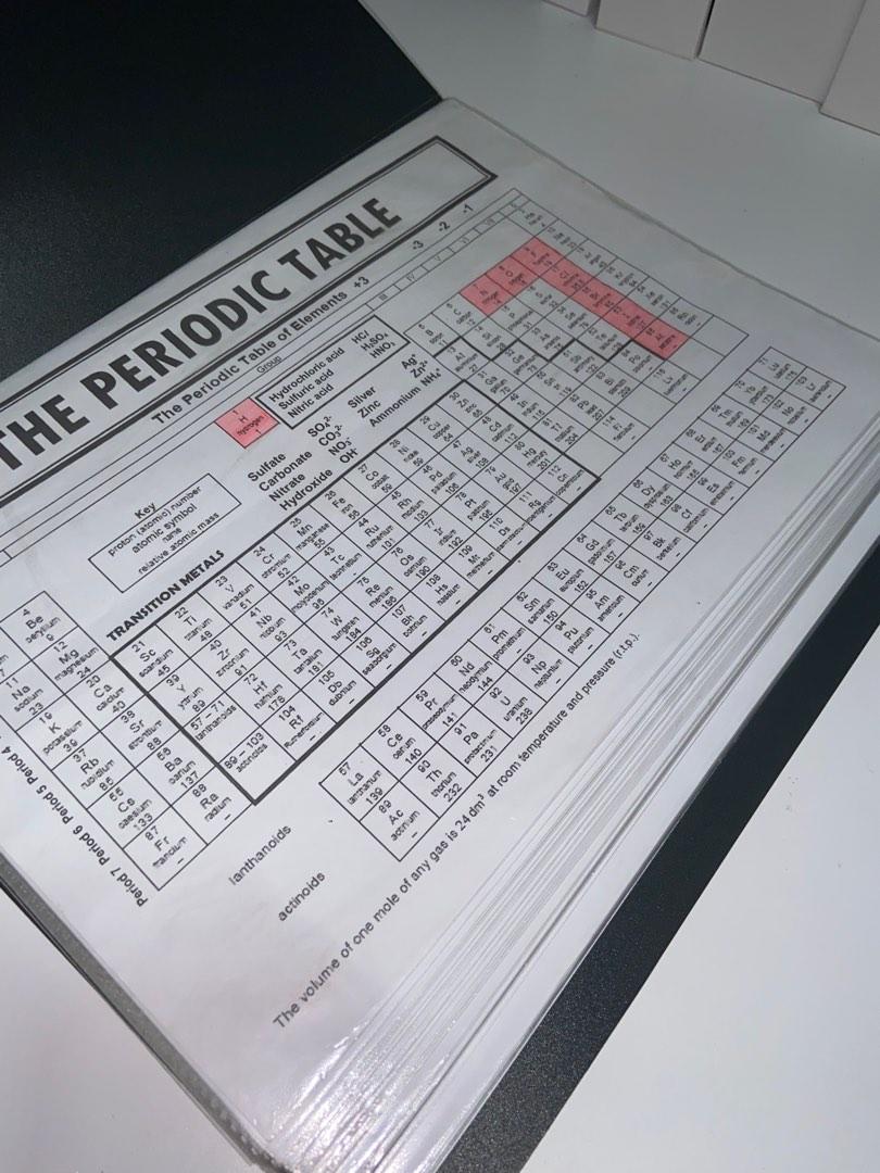 PURE CHEMISTRY NOTES O LVL Clear Book with 40 Pockets, Hobbies & Toys ...
