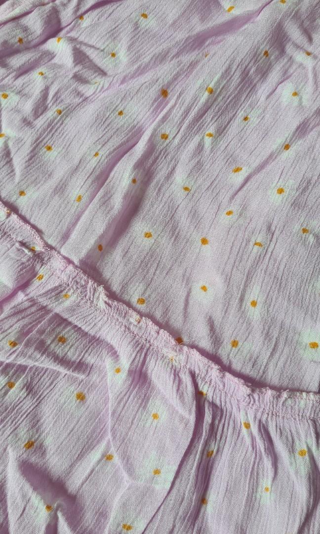 cottagecore purple daisy mini skirt, Women's Fashion, Bottoms, Skirts ...
