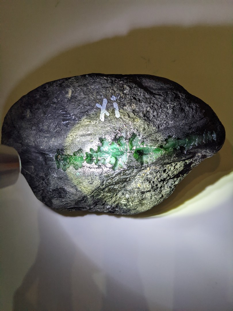 Rare collectible Green jadeite raw stone, Women's Fashion, Jewelry ...