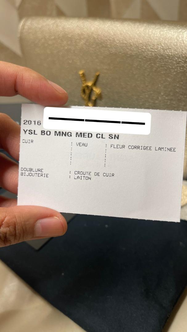 RARE YSL Snake Logo Monogram Metallic Clutch, Luxury, Bags & Wallets on ...