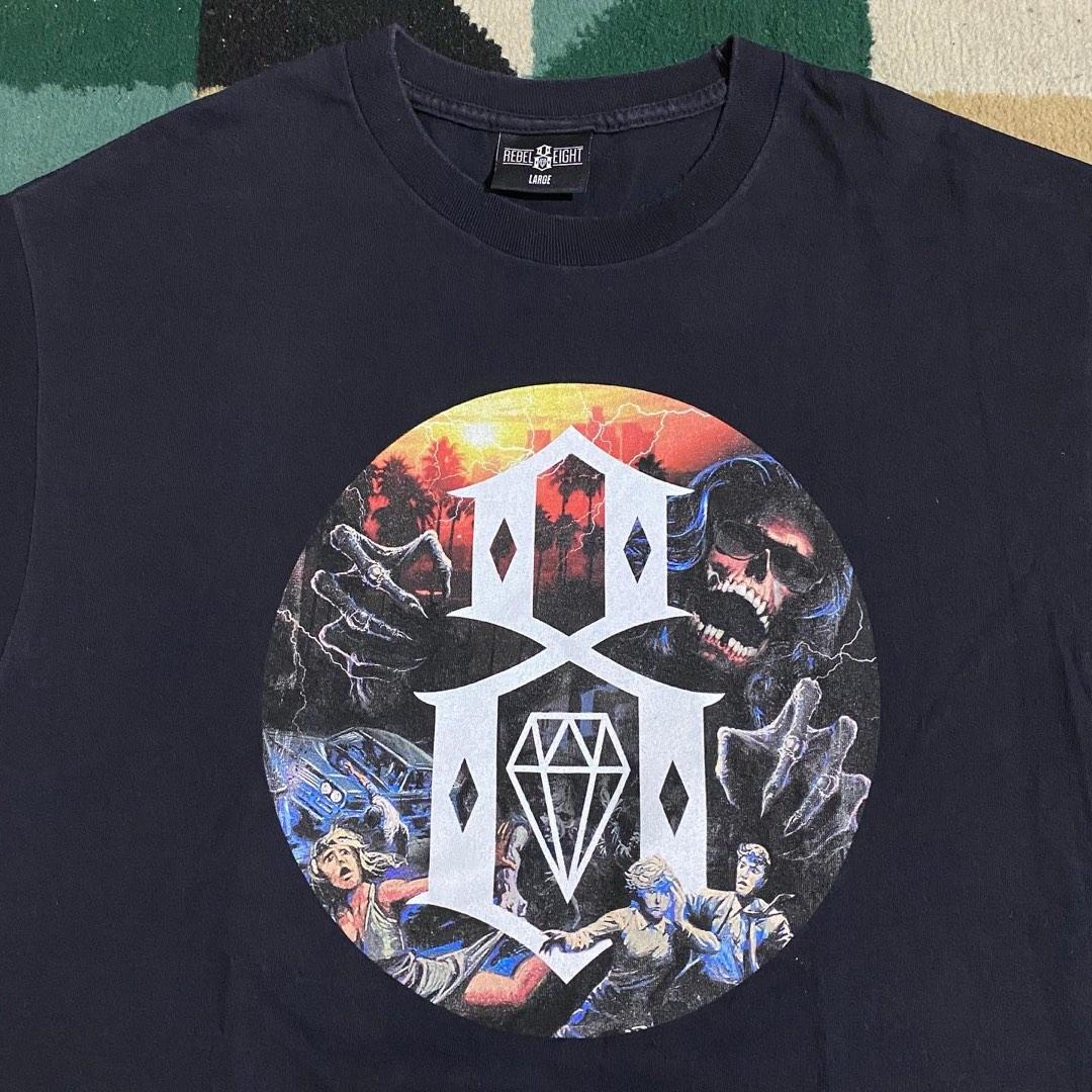 Rebel Eight "Circle Logo Skull", Fesyen Pria, Pakaian , Atasan di Carousell