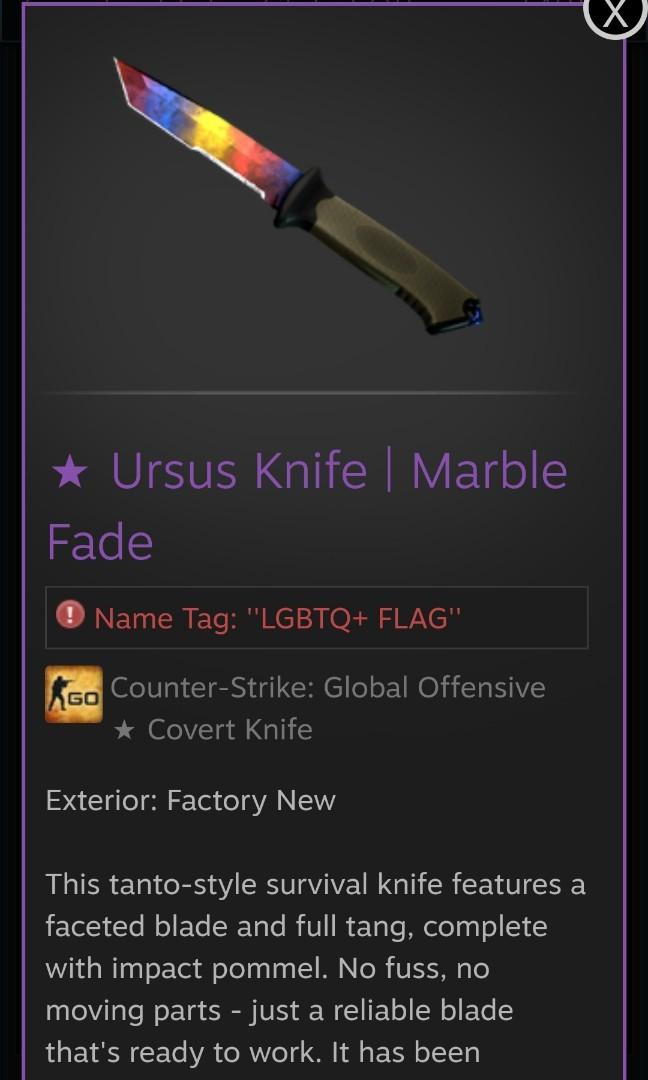 Red Tip! FN Ursus knife marble fade csgo skins/knife, Video Gaming ...