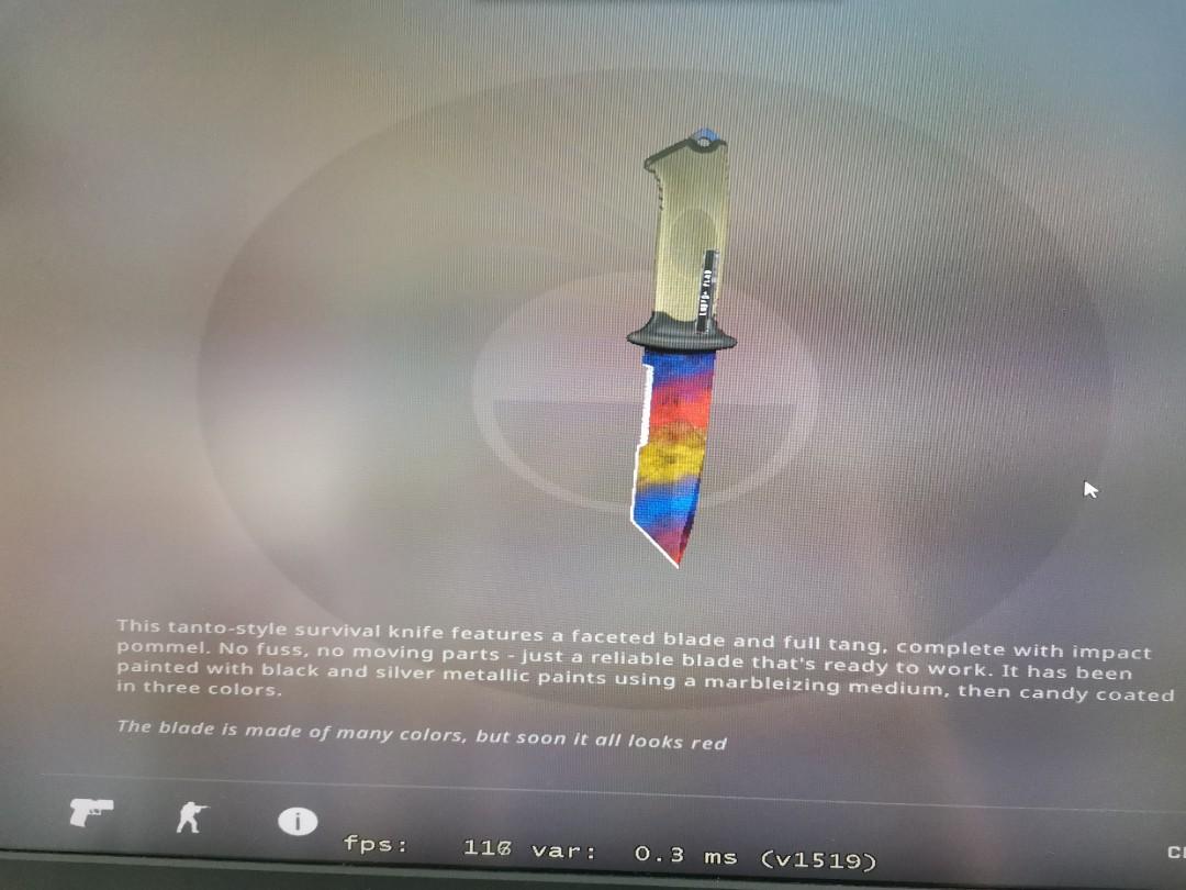 Red Tip! FN Ursus knife marble fade csgo skins/knife, Video Gaming, Gaming Accessories, In-Game ...