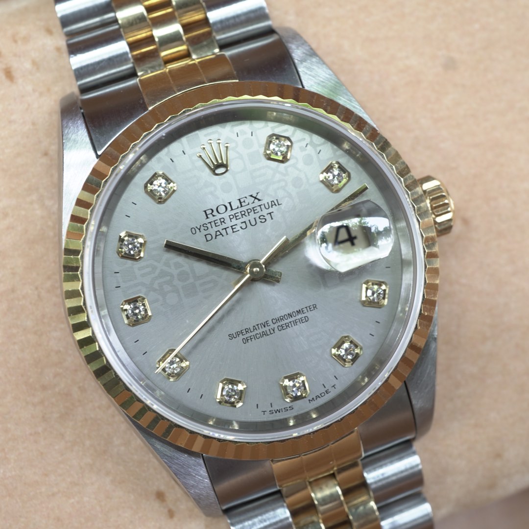 Rolex Datejust Grey Anniversary Diamond Dial 36mm, Luxury, Watches on ...