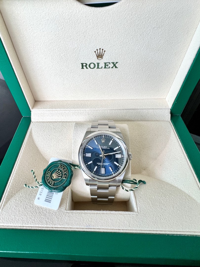 Rolex OP41 Blue, Luxury, Watches on Carousell