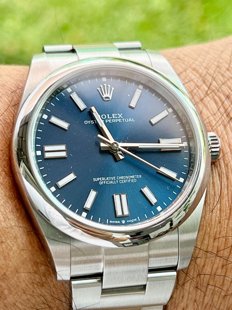 Rolex OP41 Blue, Luxury, Watches on Carousell
