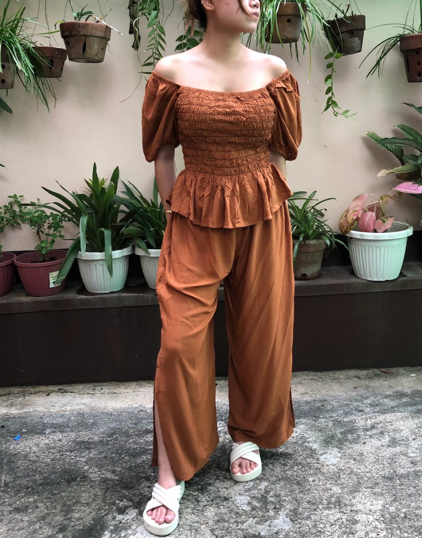 Rust Challise Coords, Women's Fashion, Dresses & Sets, Sets or ...