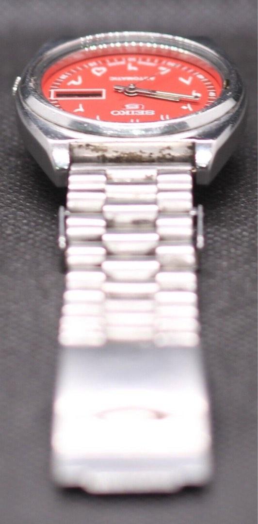 Seiko 5 Red Arabic Dial "7009" 17 jewels., Men's Fashion, Watches ...