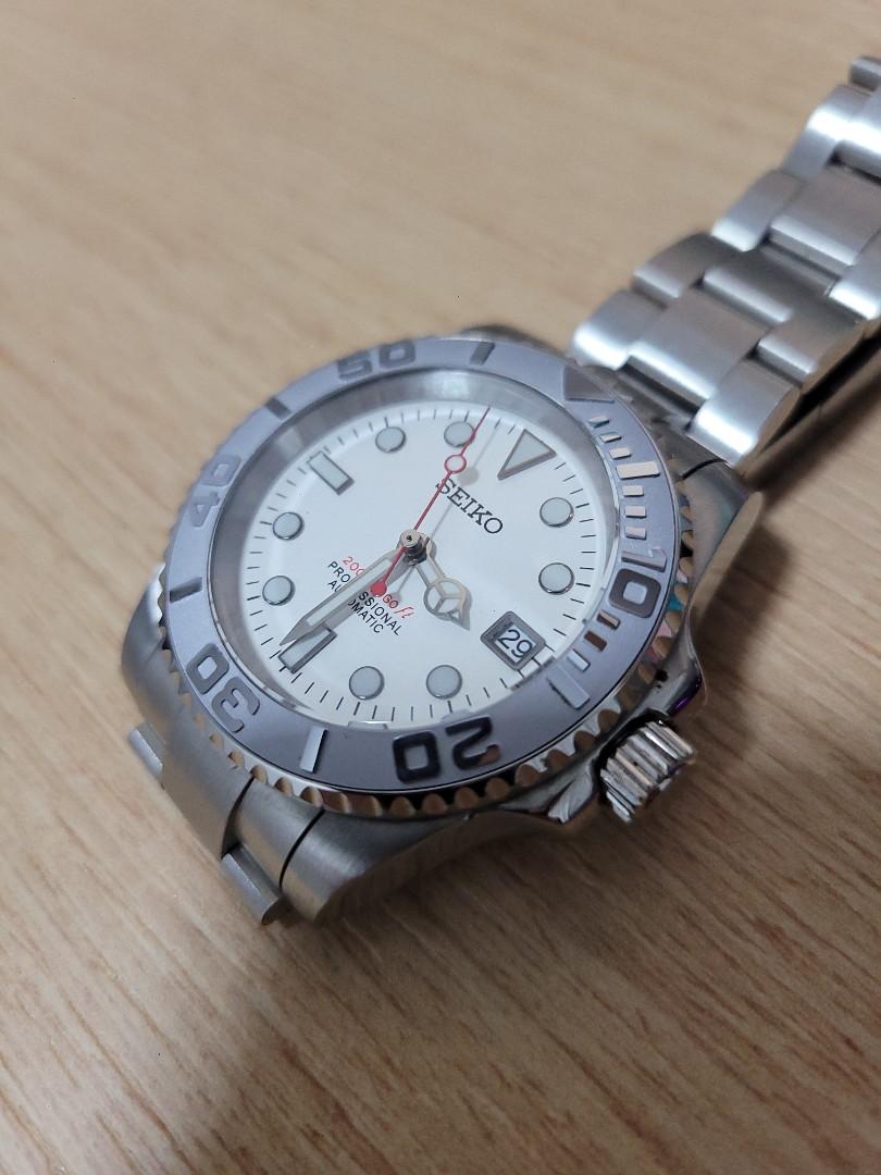 Seiko mod Rolex yacht master, Luxury, Watches on Carousell