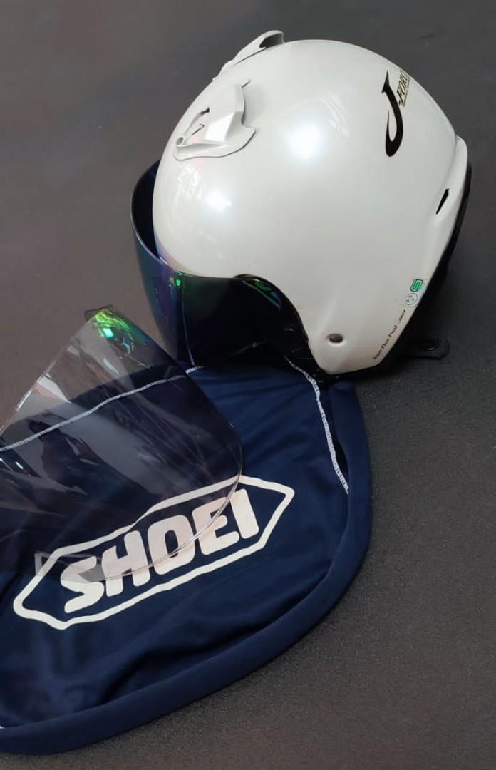 Shoei J-force 2 pearl white, Motorbikes on Carousell