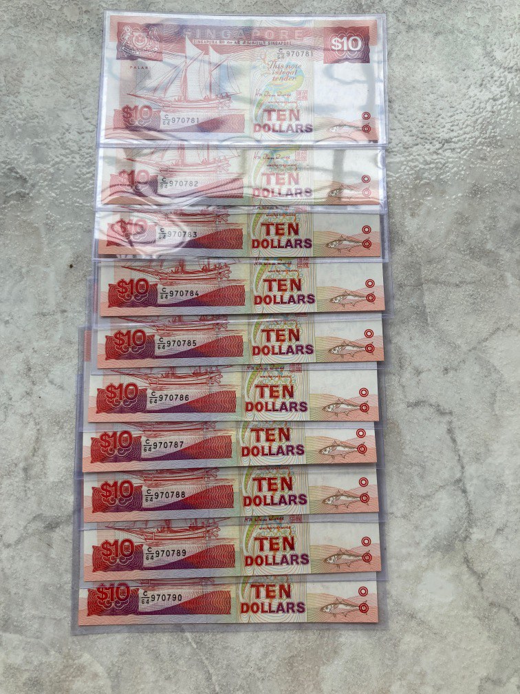 Singapore $10 ship series (10 run), Hobbies & Toys, Memorabilia & Collectibles, Currency on ...