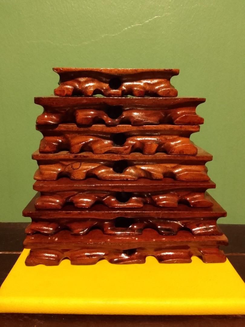 Solid Hardwood Rectangle stand, Hobbies & Toys, Collectibles ...