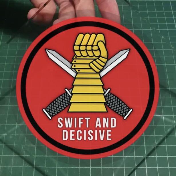 Static Cling Car Windscreen Decal : SAF ARMOUR Regiment . 11 cm ...