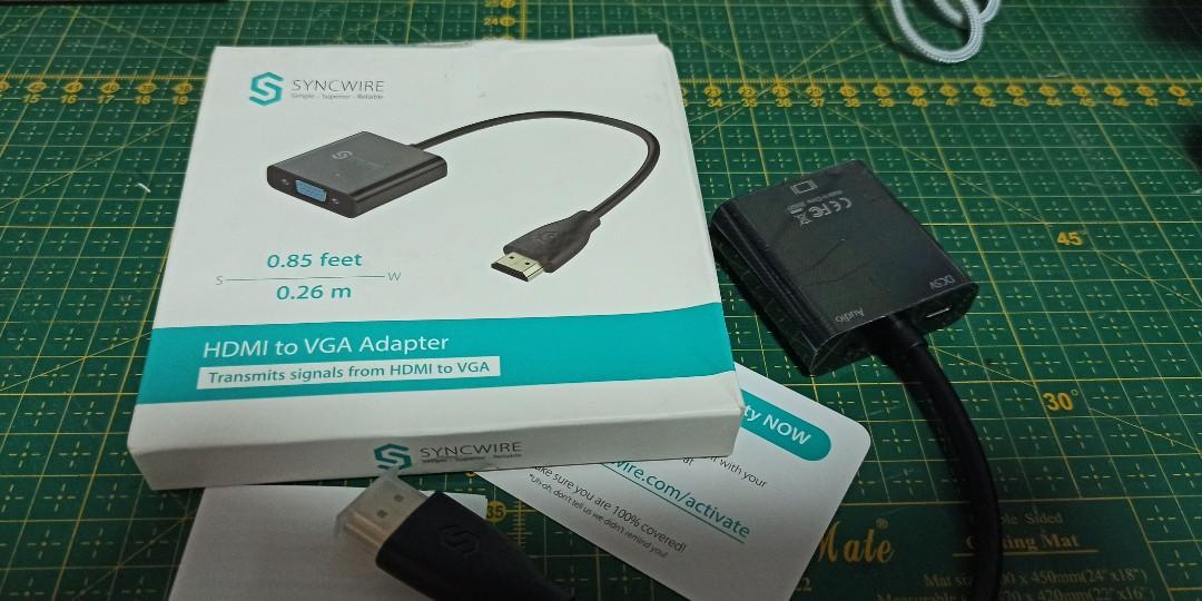 Syncwire HDMI to VGA Adapter, Computers & Tech, Parts & Accessories, Cables & Adaptors on Carousell
