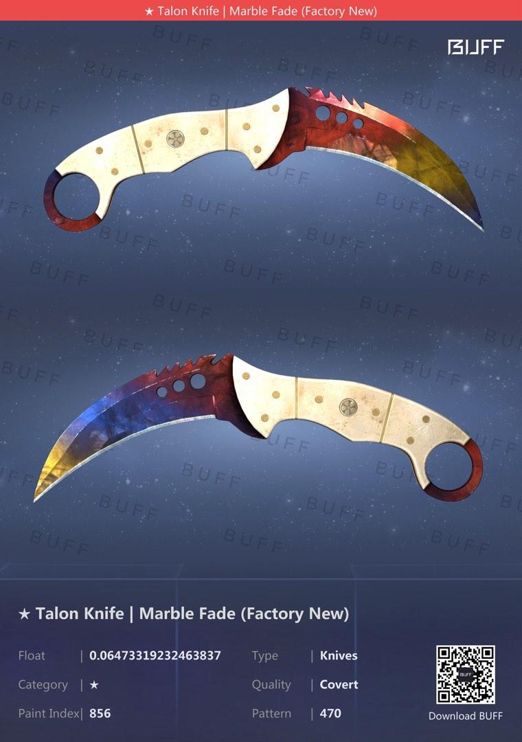 Talon knife marble fade, Video Gaming, Gaming Accessories, In-Game ...