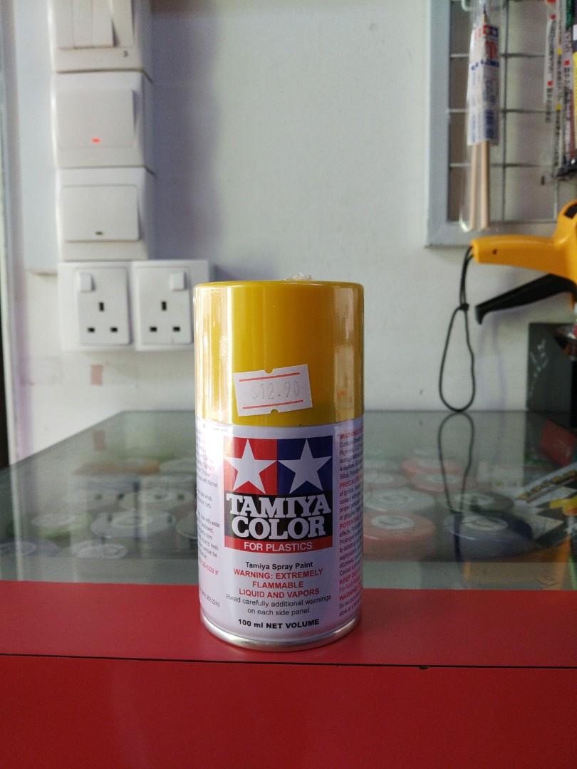 Tamiya TS-47 Chrome Yellow Spray Paint for Plastic, Hobbies & Toys ...