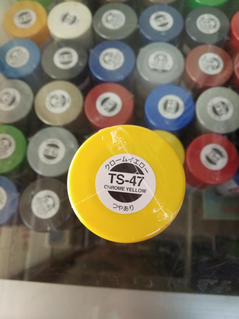 Tamiya TS-47 Chrome Yellow Spray Paint for Plastic, Hobbies & Toys ...