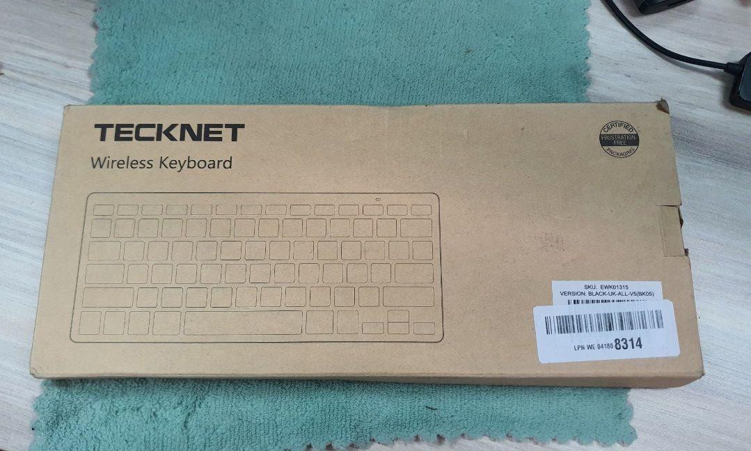 TECKNET Wireless Keyboard, 2.4G Portable Mini Computer Keyboard, Quiet ...