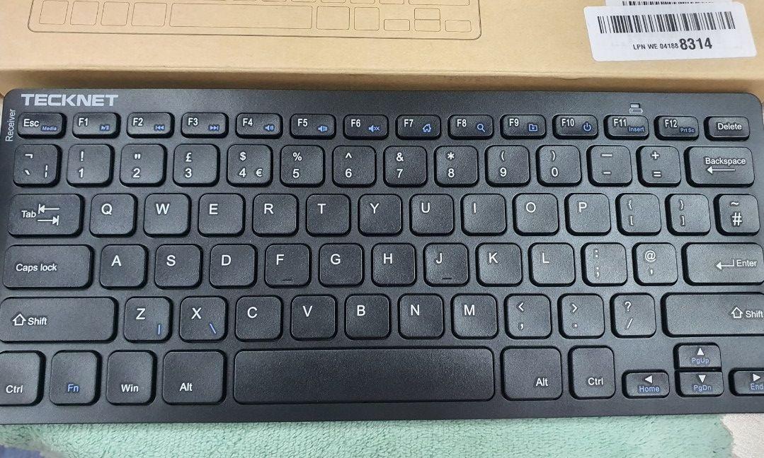 TECKNET Wireless Keyboard, 2.4G Portable Mini Computer Keyboard, Quiet ...