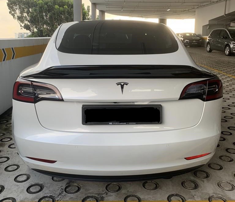 Tesla Model 3 Boot Spoiler, Car Accessories, Accessories on Carousell