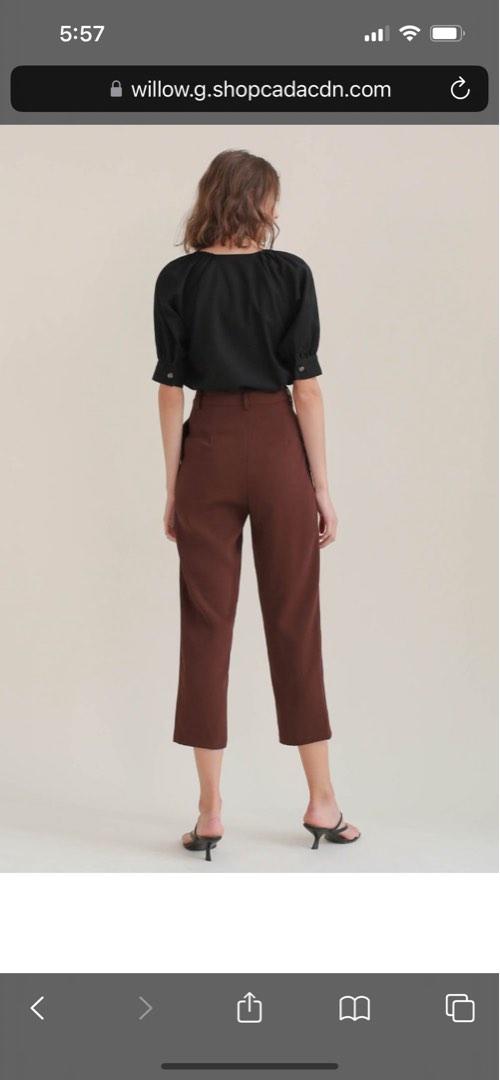 The Willow Label Athena Tortoise Shell Buttondown in Black, Women's ...