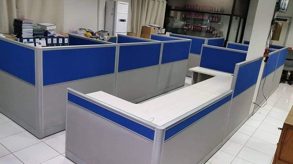 Two-Tone Color Fabric Workstation/Modular Partition, Furniture & Home ...