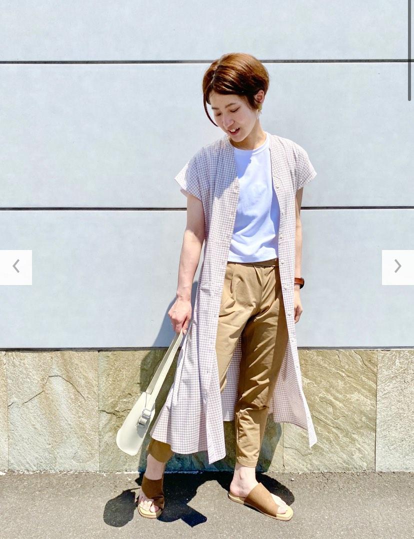 Uniqlo Midi Dress Gingham in Beige , Women's Fashion, Dresses & Sets ...
