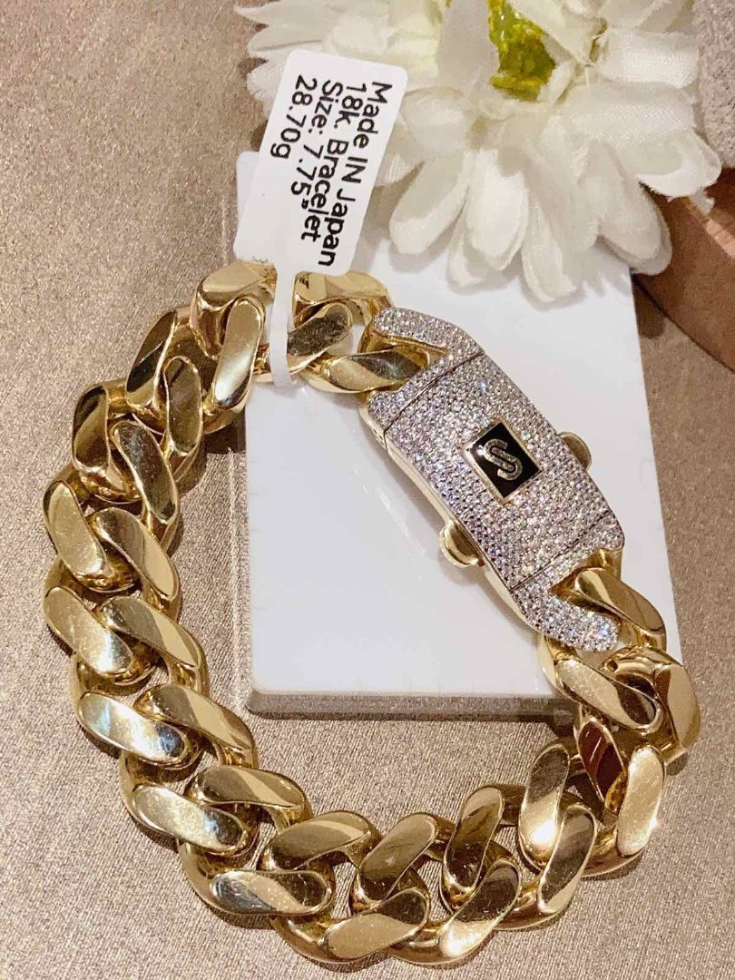 Unisex Monaco Bracelet 18k Gold, Women's Fashion, Jewelry & Organizers ...