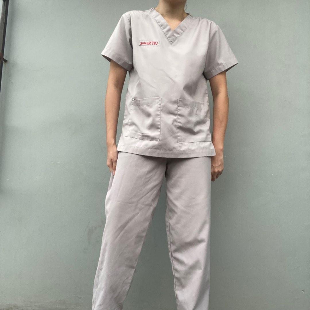 UST Nursing Gray Scrubs set, Women's Fashion, Dresses & Sets, Sets or ...