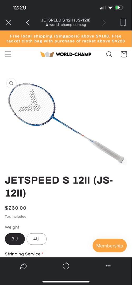 Victor jetspeed s12 II, Sports Equipment, Sports & Games, Racket & Ball ...