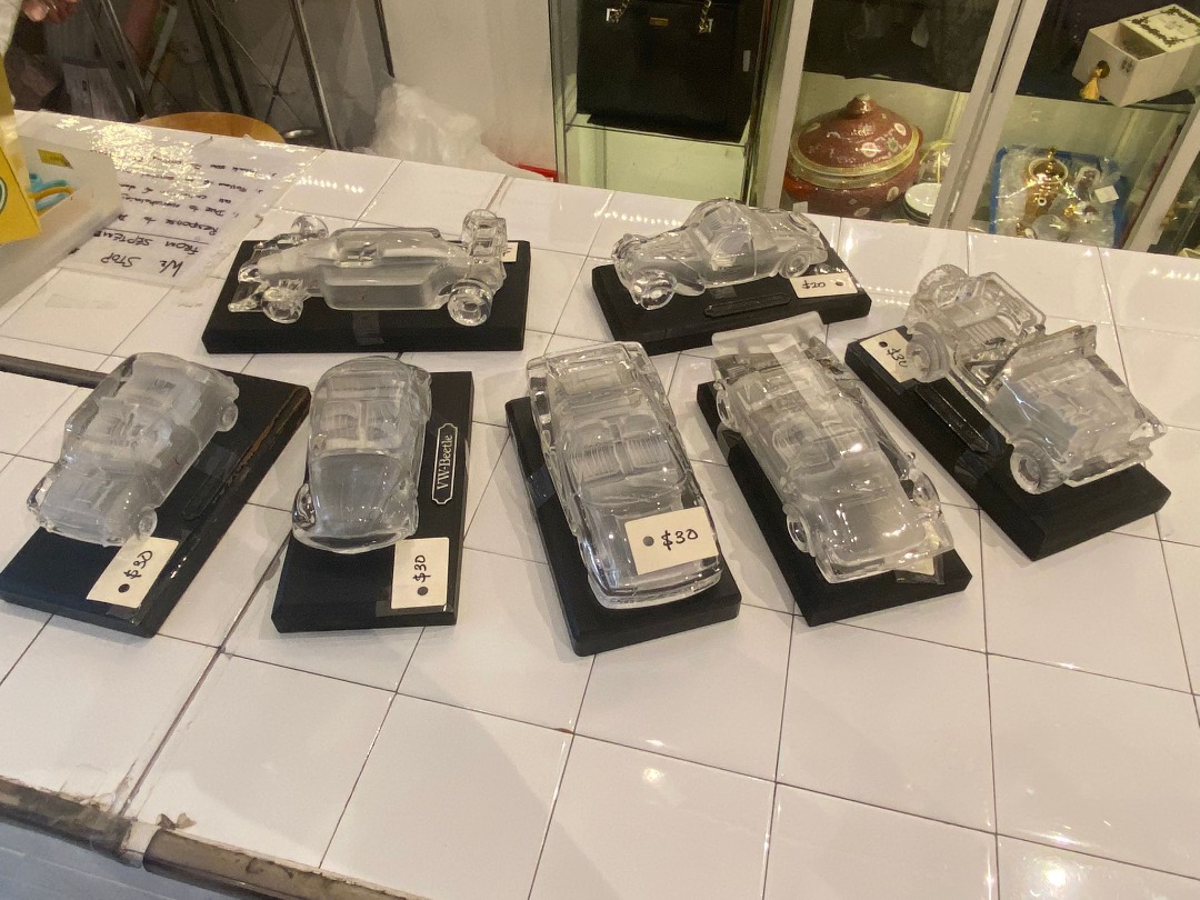 Vintage crystal cars - magic cristal - Jeep, Beatle, race car, etc ...