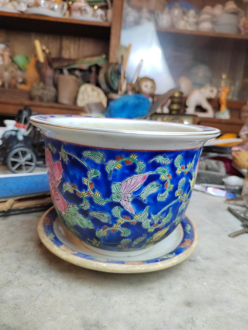 Vintage handpainted jardiniere, Hobbies & Toys, Collectibles & Memorabilia, Vintage Collectibles ...
