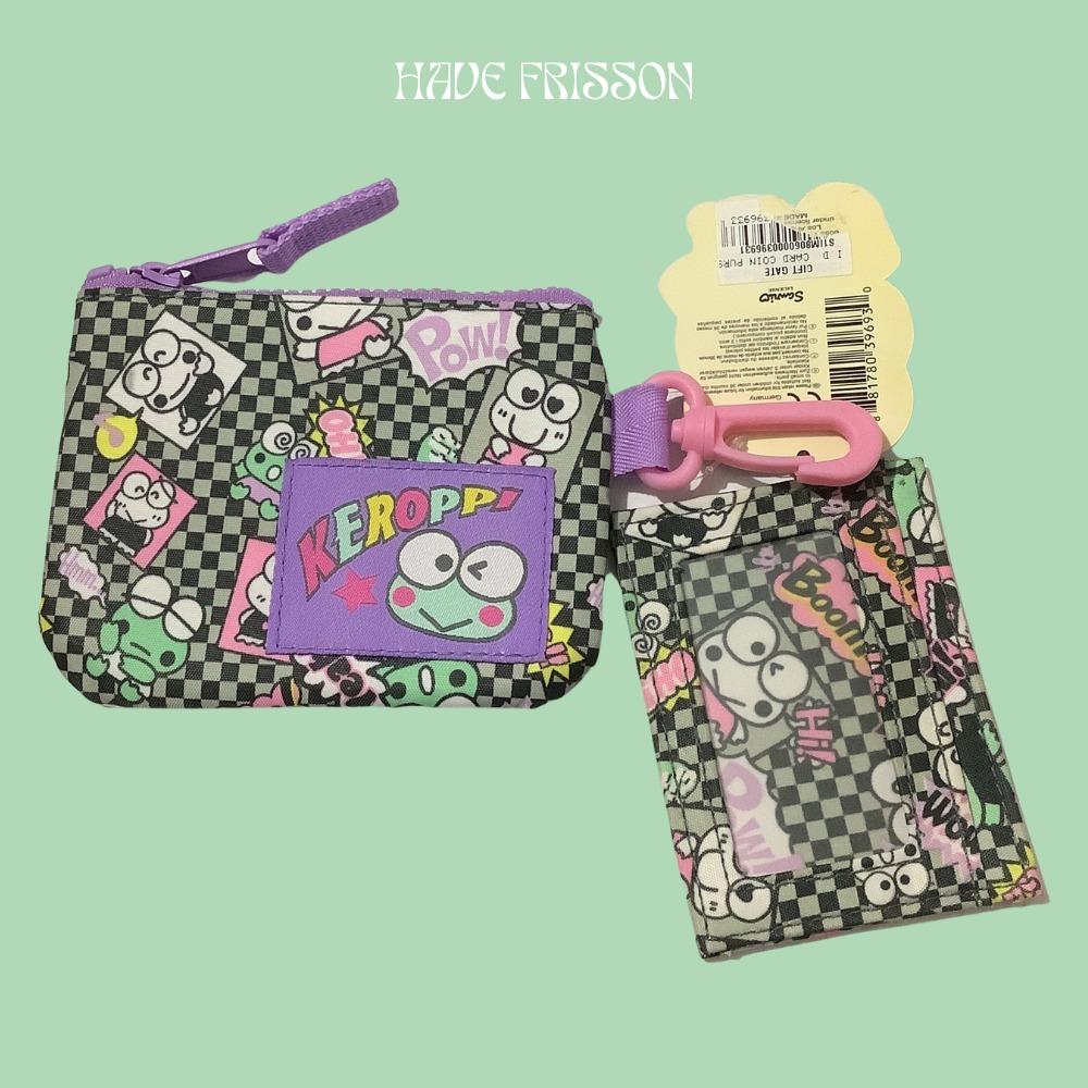 WALLET - Sanrio Keroppi purple and green wallet and ID holder, Women's ...