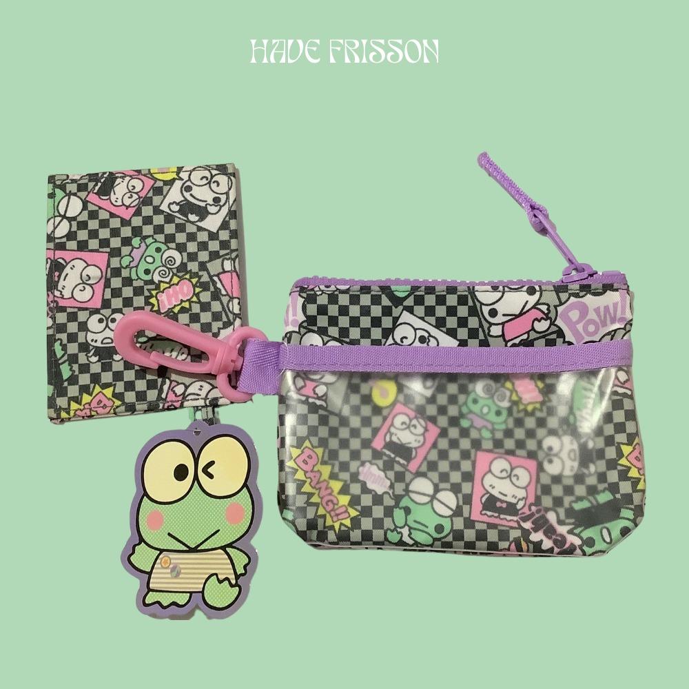 WALLET - Sanrio Keroppi purple and green wallet and ID holder, Women's ...