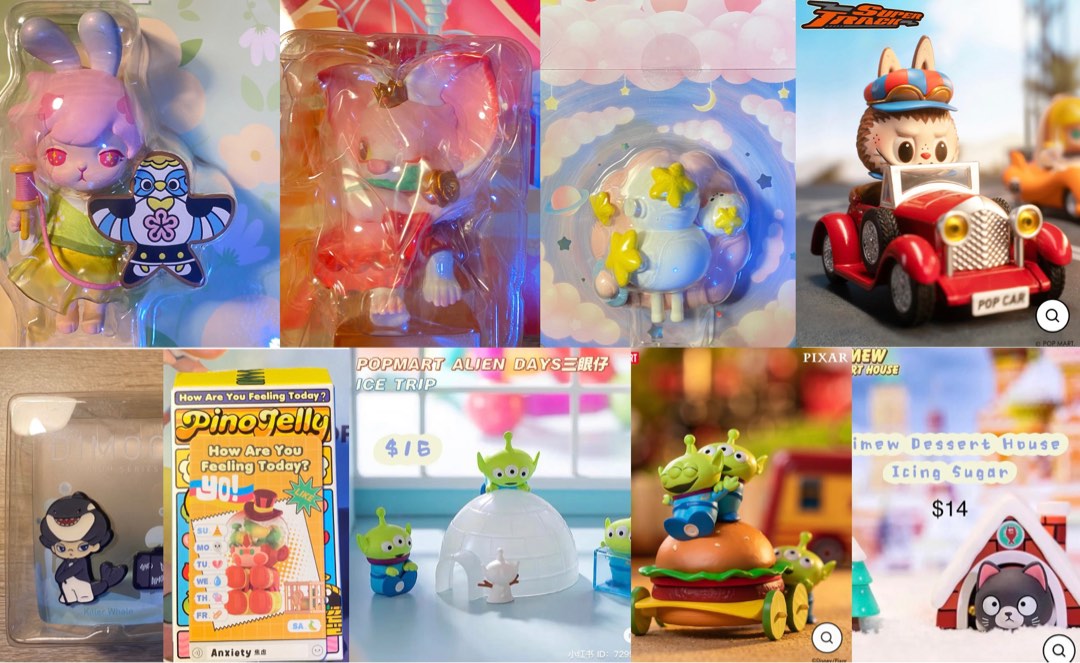 WTS POPMART figures, labubu classic car, dimoo pin, ancient castle sp ...